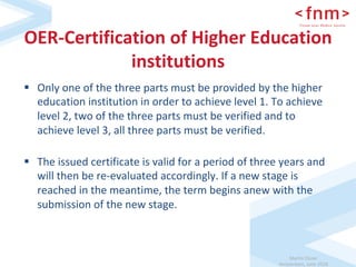 OER-Certification for Higher Education | PPT