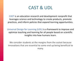 Universal Design for Learning in Open Educational Resources | PPT
