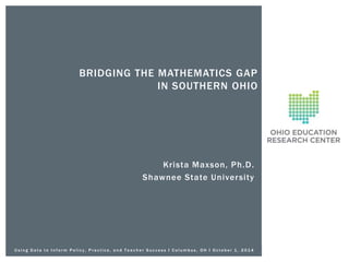 Bridging the Mathematics Gap in Southern Ohio | PPTX | Educational ...