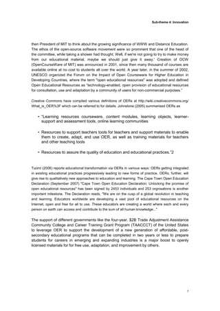 OER: Disruptive Innovative Solution to the Challenges of Education | PDF