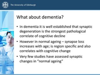 Understanding the neurobiology of the ageing brain | PPTX