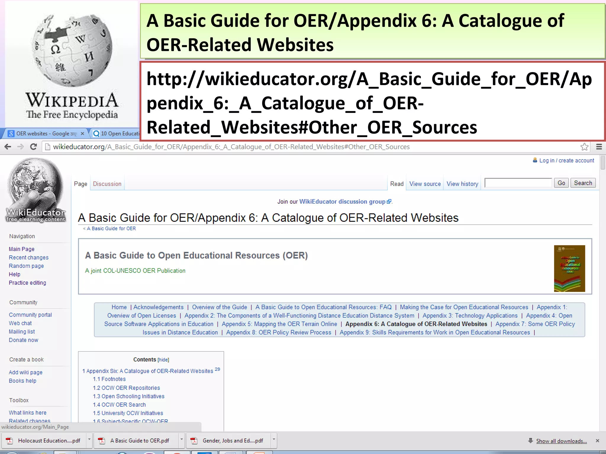 Oer examples and websites | PPT