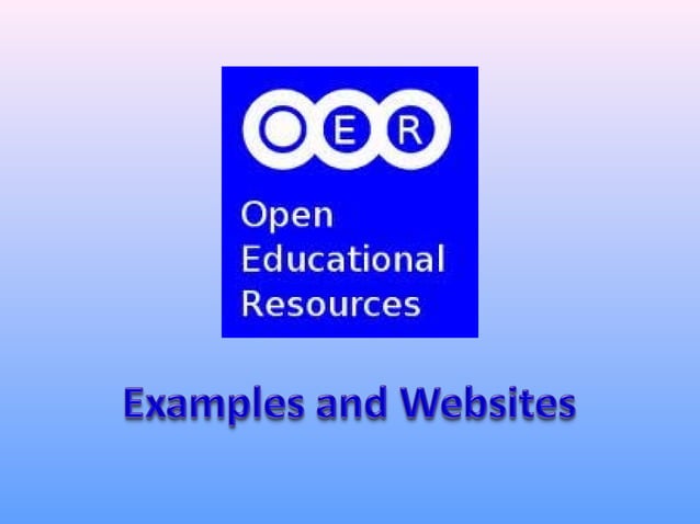 Oer examples and websites | PPT