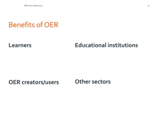 Open Educational Resources: an introduction | PPT