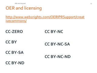 Open Educational Resources: an introduction | PPT