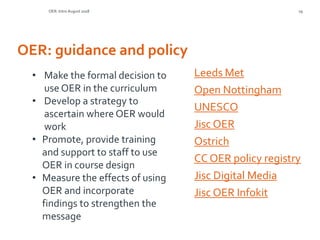 Open Educational Resources: an introduction | PPT