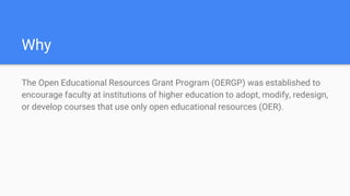 OER Grant Application Sprints | PPTX