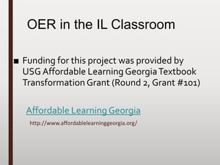 OER and Information Literacy | PPTX