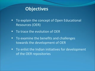 OER in India: Concept to Practice | PPT