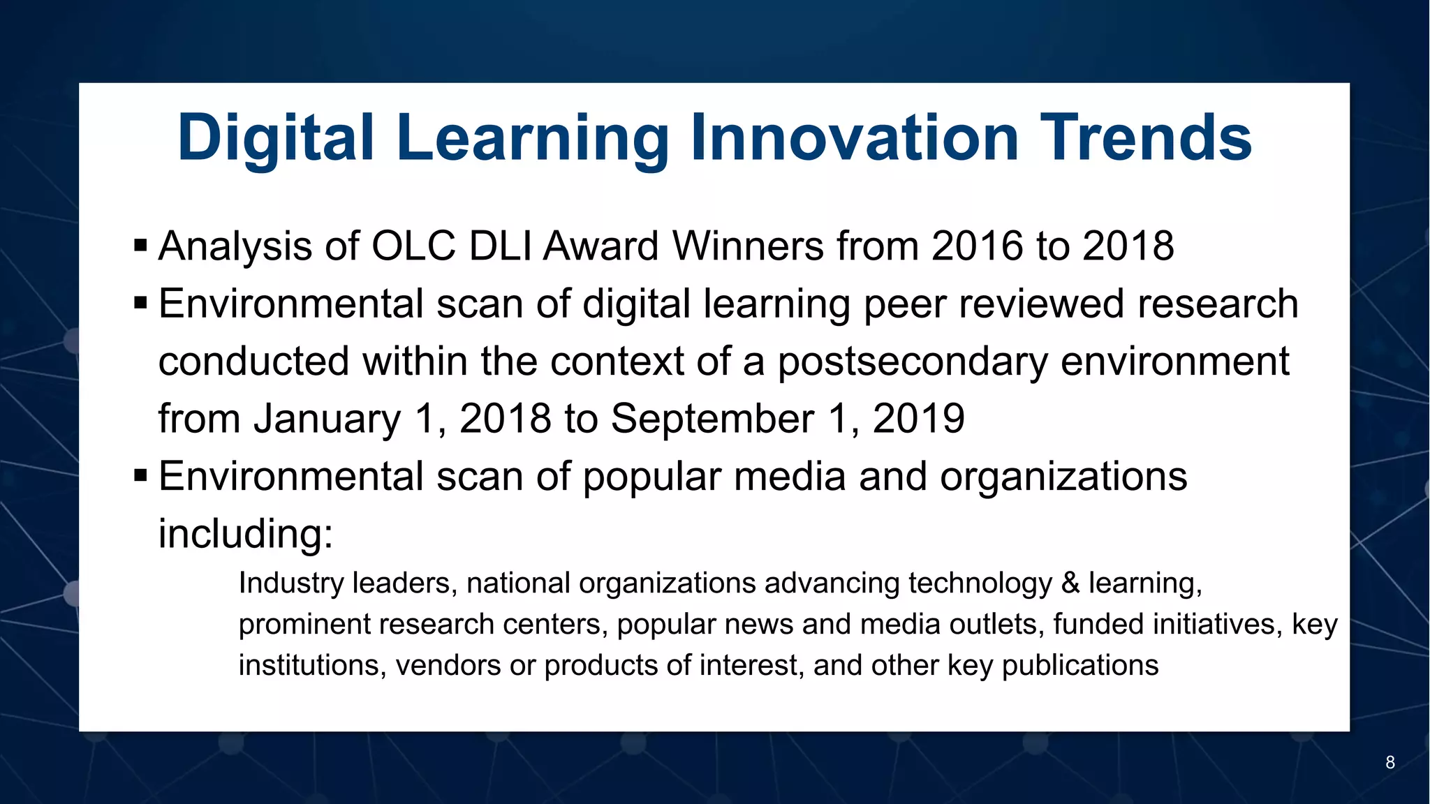 OER & the Digital Learning Innovation Trends Report | PPTX