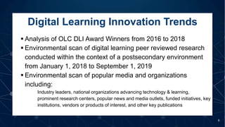 OER & the Digital Learning Innovation Trends Report | PPTX