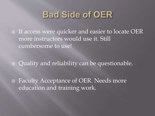 OER - Winter 2014 | PPTX | Education