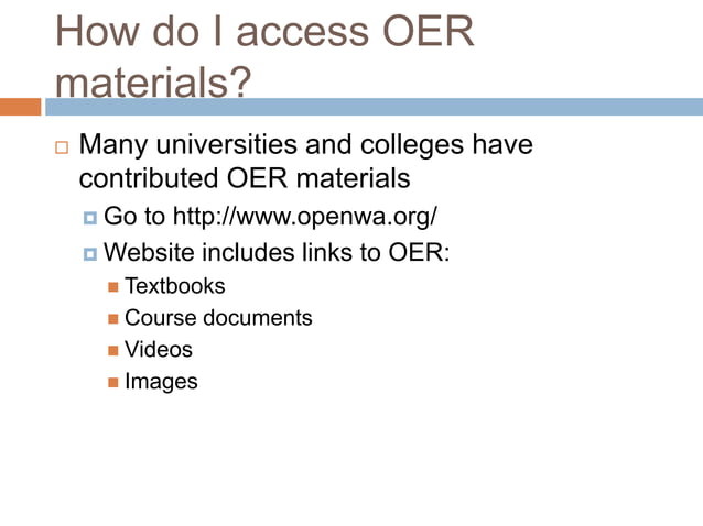 Oer power point | PPT