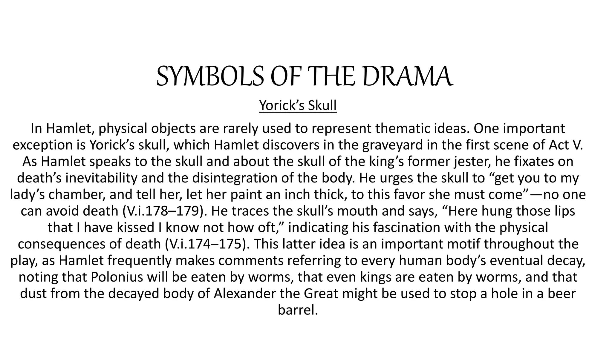 HAMLET SUMMARY (OER) | PPT