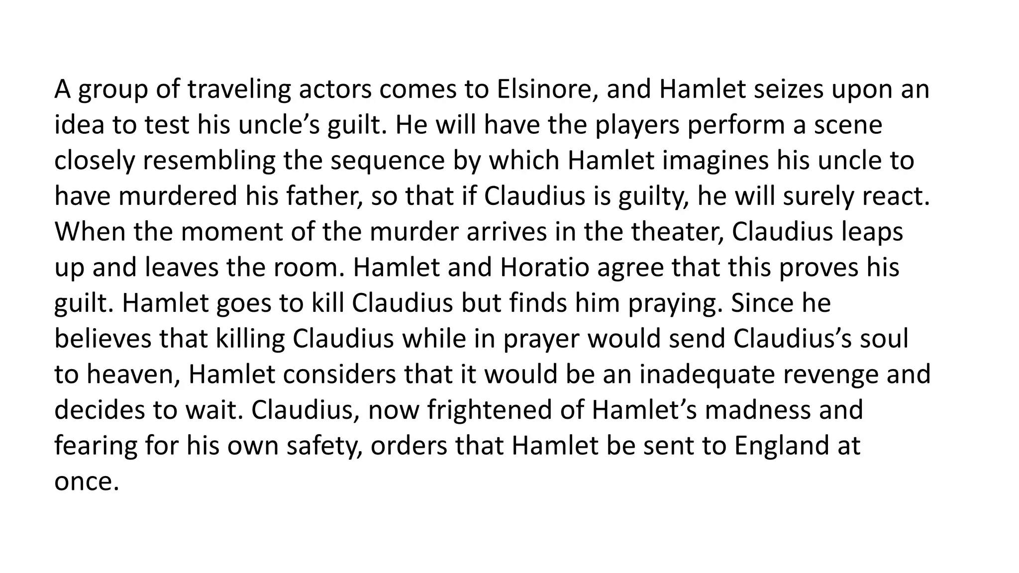 HAMLET SUMMARY (OER) | PPT