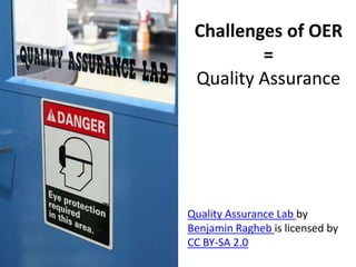 Examples of OER Benefits & Challenges by Lindsay Gyles | PPTX