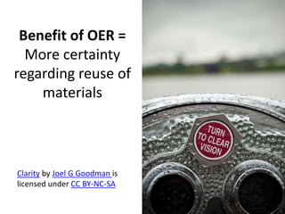 Examples of OER Benefits & Challenges by Lindsay Gyles | PPTX