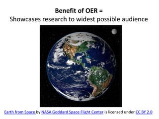 Examples of OER Benefits & Challenges by Lindsay Gyles | PPTX