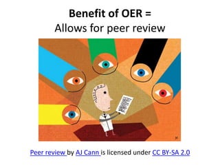 Examples of OER Benefits & Challenges by Lindsay Gyles | PPTX