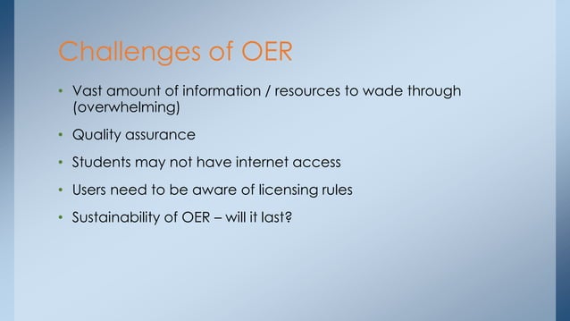 OER Benefits and Challenges | PPT