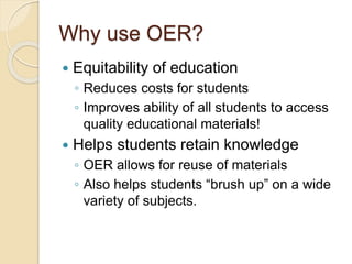 OER presentation | PPT
