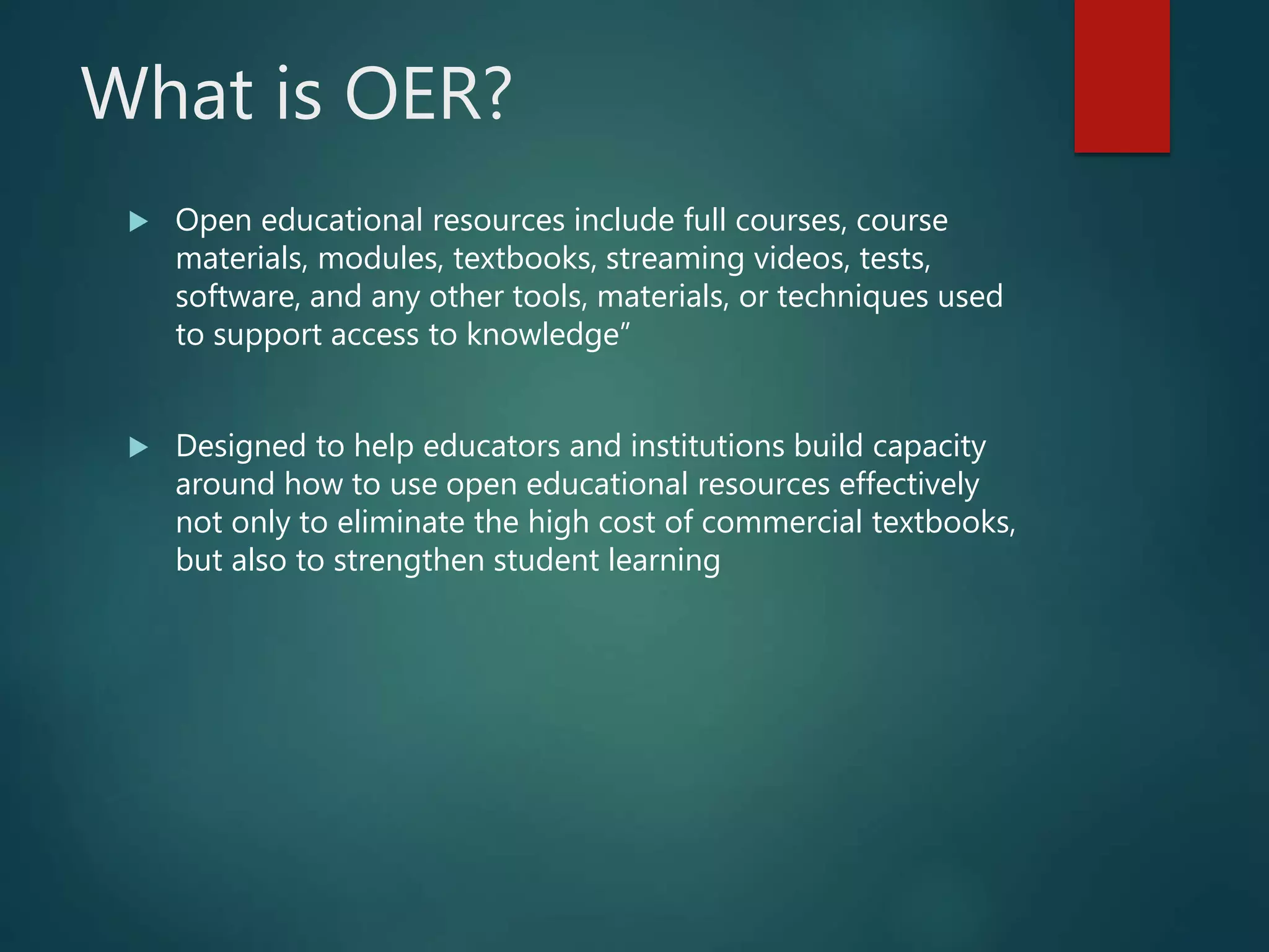 OER presentation | PPT