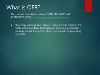 OER presentation | PPT