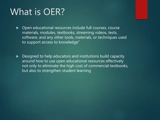 OER presentation | PPT