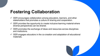 Open Education Resources (OER) Benefits and Challenges | PPTX