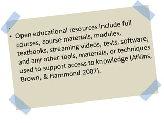 Using Open Licensed Materials for teaching and learning | PPTX