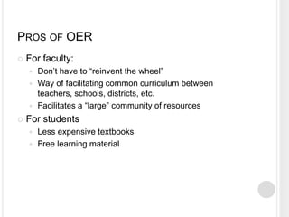 Oer pro vs. cons | PPT