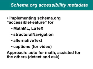 Oerpub editor accessibility features and plans | PPT