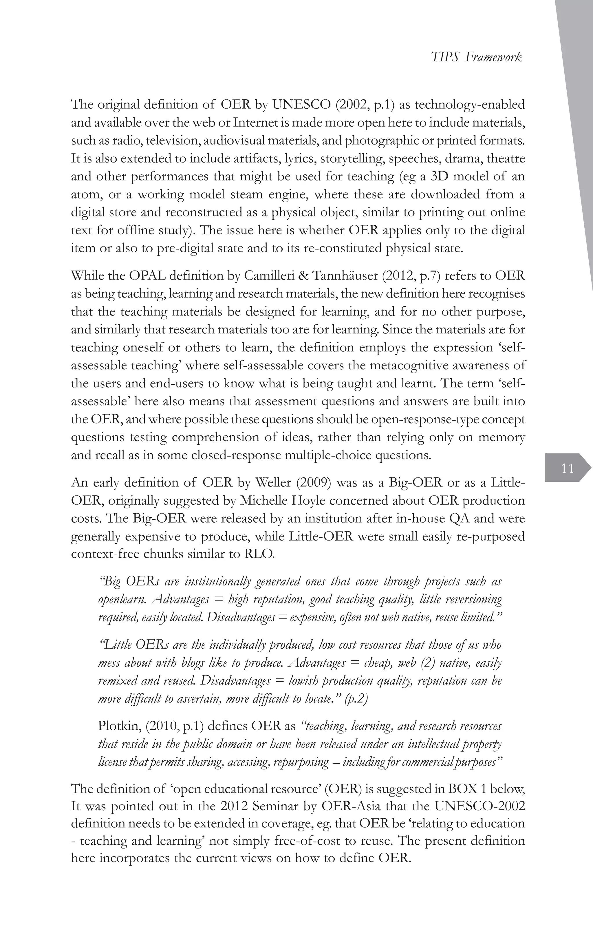 Quality Assurance Guidelines for Open Educational Resources: TIPS ...