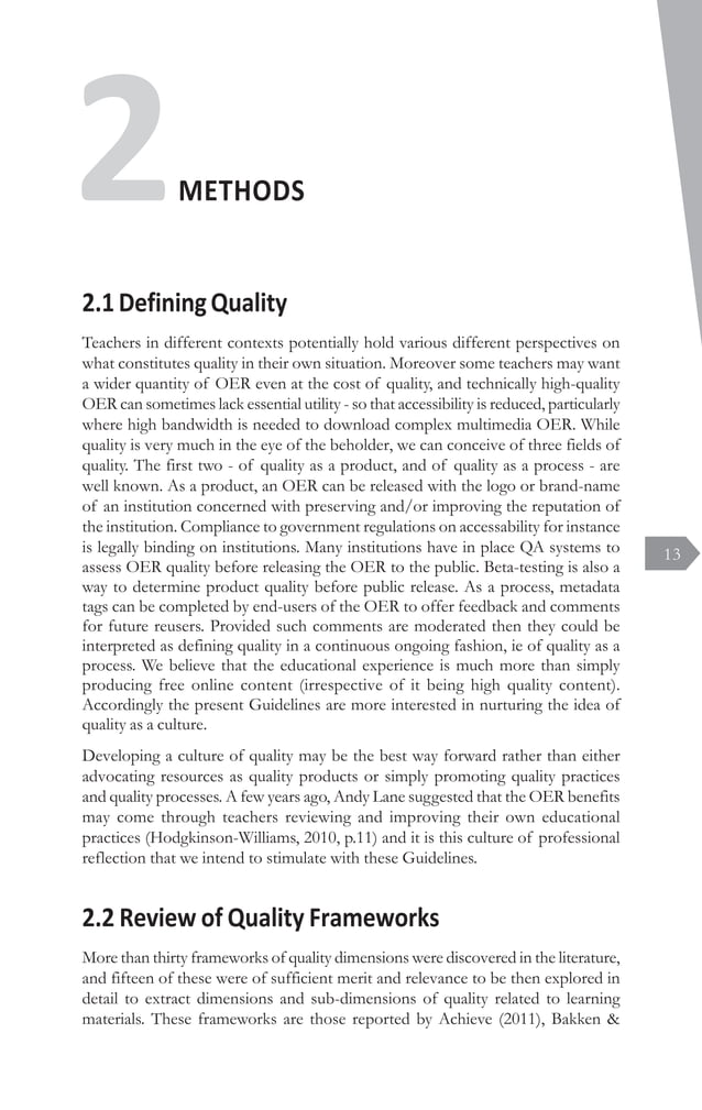 Quality Assurance Guidelines for Open Educational Resources: TIPS ...
