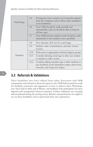 Quality Assurance Guidelines for Open Educational Resources: TIPS ...