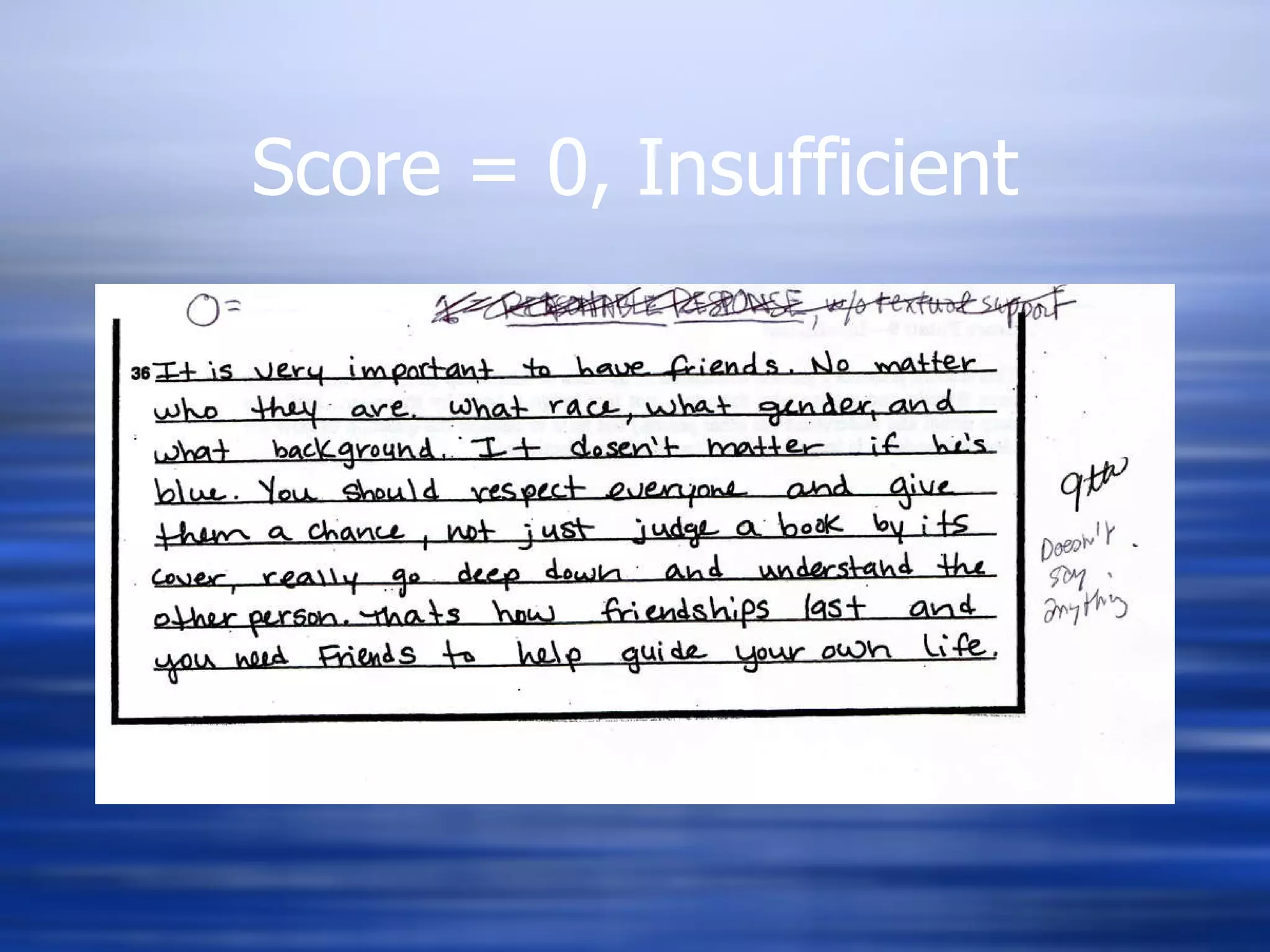 OER response examples_9th_grade_edit | PPT