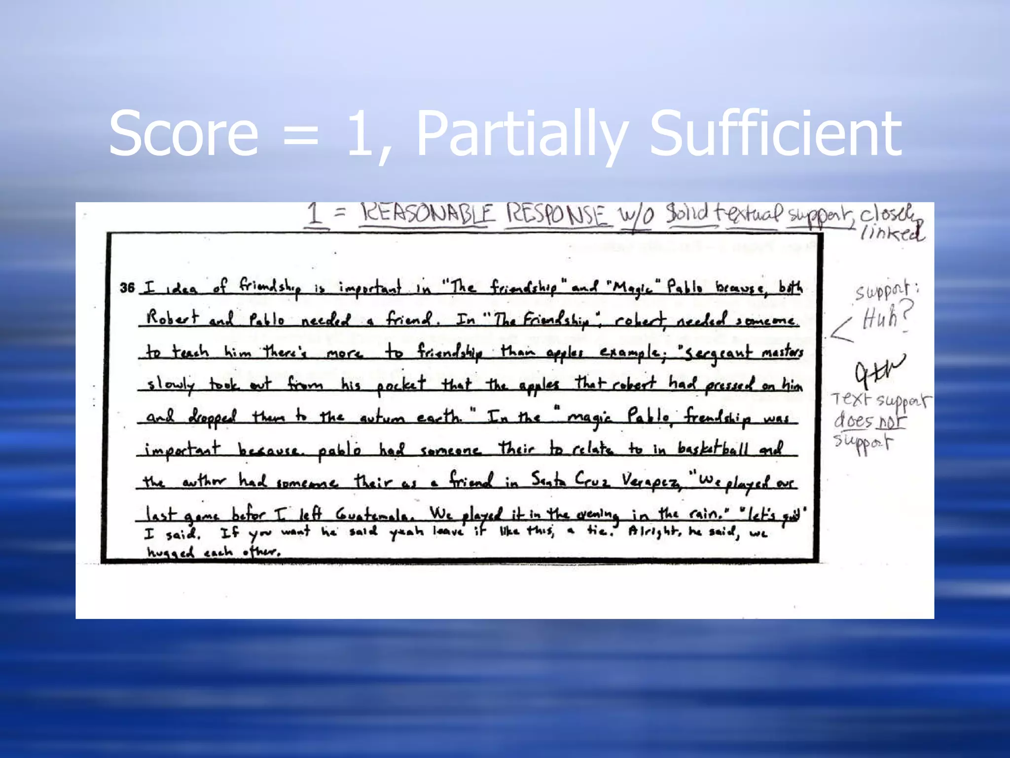 OER response examples_9th_grade_edit | PPT