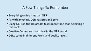 Open Educational Resources (OER) Basics | PPT
