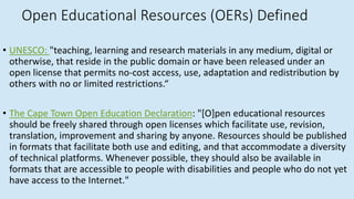Open Educational Resources (OER) Basics | PPT