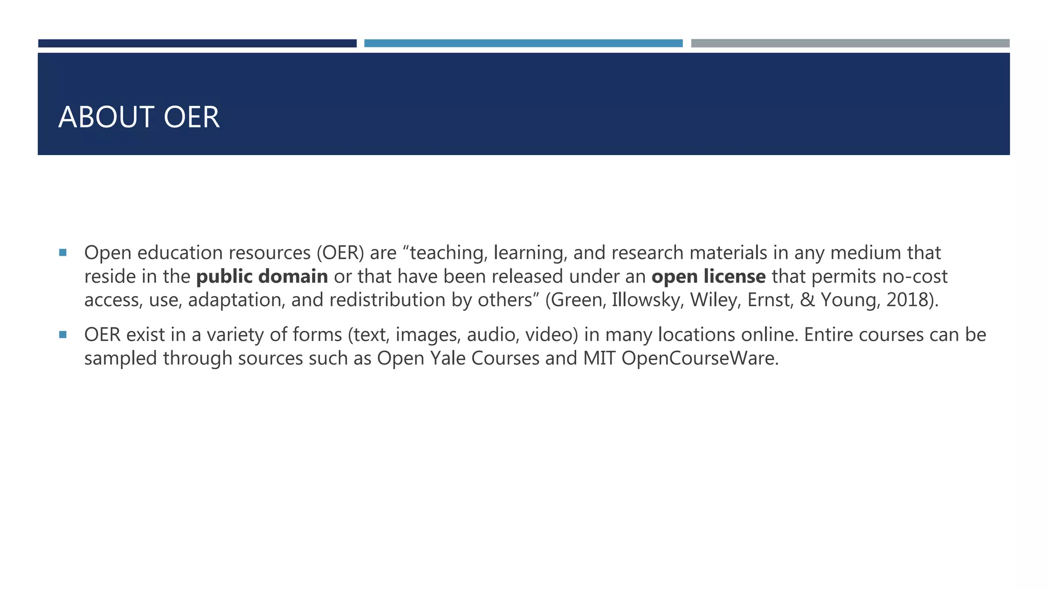 OER Benefits and Challenges | PPTX | Educational Assessment | Education