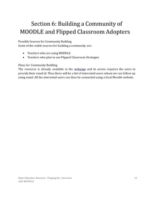 Open Education Resource: Flipping the classroom with MOODLE | DOCX ...