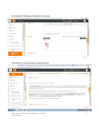 Open Education Resource: Flipping the classroom with MOODLE | DOCX