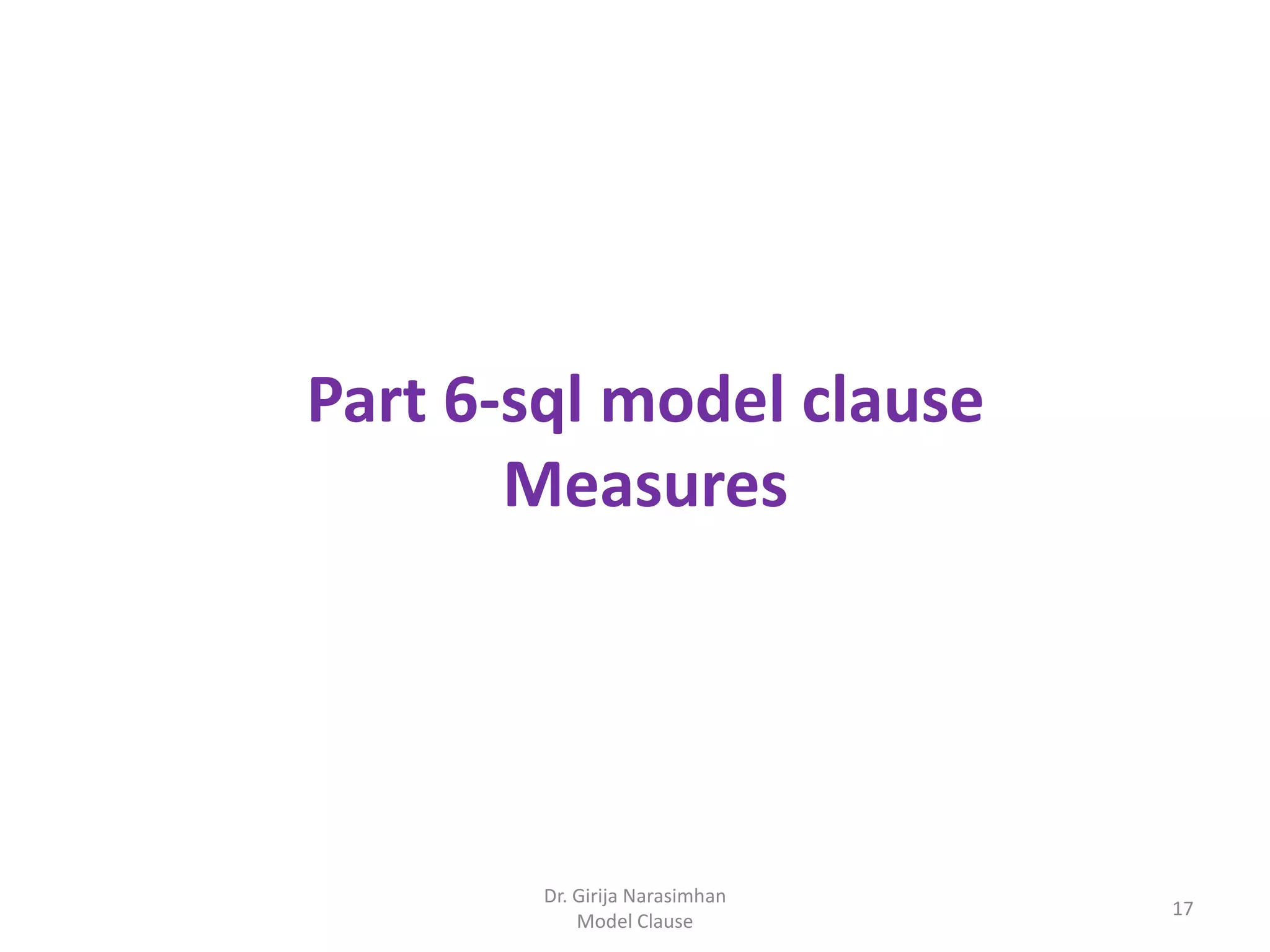 OER UNIT 5 SQL MODEL CLAUSE | PDF
