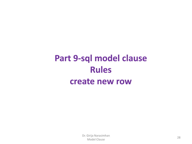 OER UNIT 5 SQL MODEL CLAUSE | PDF