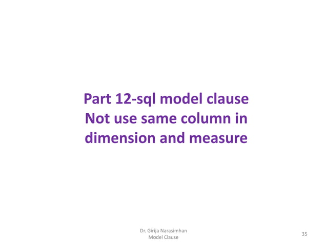 OER UNIT 5 SQL MODEL CLAUSE | PPT