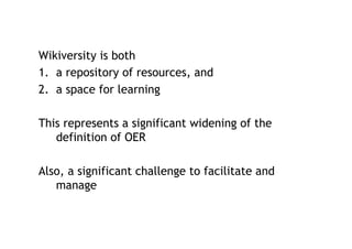 Perspectives on OER from Wikiversity | PDF
