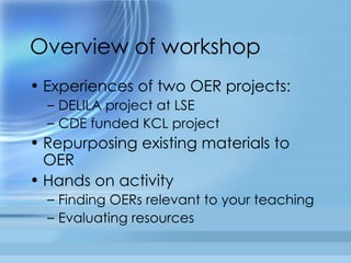 OER Workshop | PPT