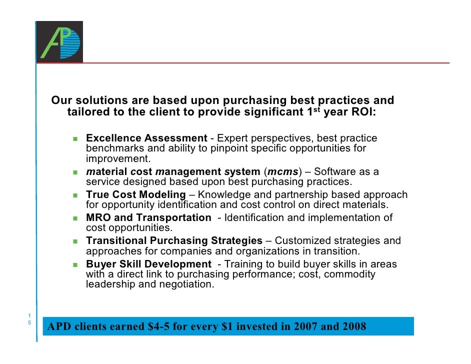 Purchasing Support for Manufacturing Transformation
