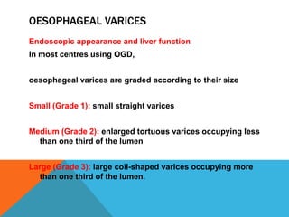 Oesophageal and gastric varices classifications | PPTX