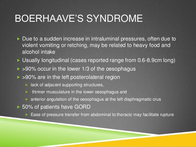 Boerhaave syndrome,what to know?